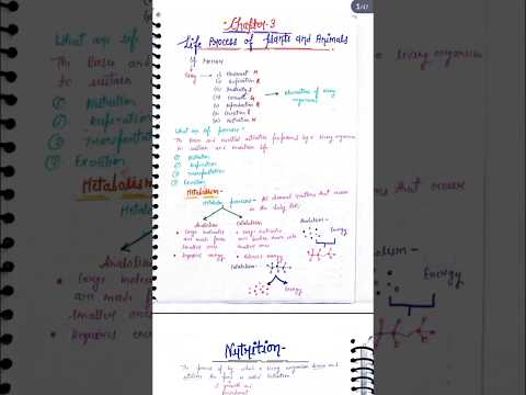 Life processes | Class 10th biology chapter 1 | Handwritten notes with pdf | #notes