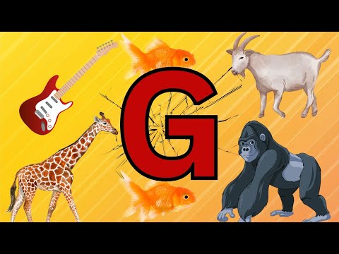 Words start with G / G letter words / G for goat / words for kids #kidsvideo