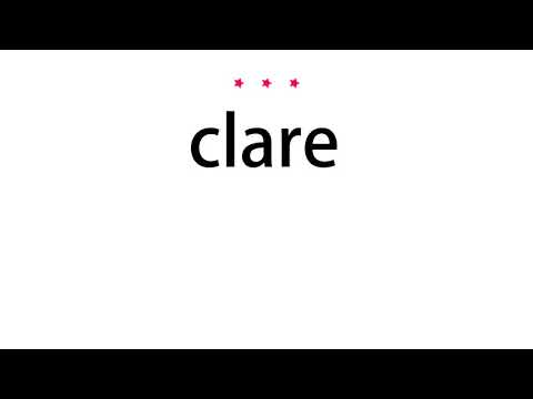 How to pronounce clare - Vocab Today