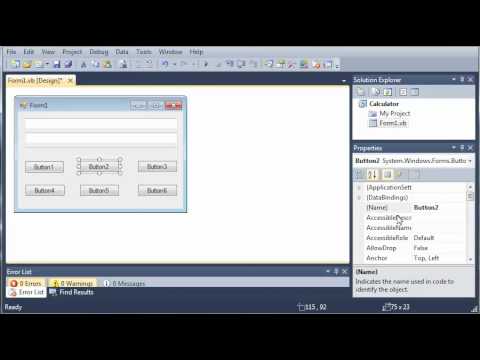 Visual Basic Tutorial - 54 - Calculator Part 1 Video Lecture - Mastering Visual Basic - Web ...