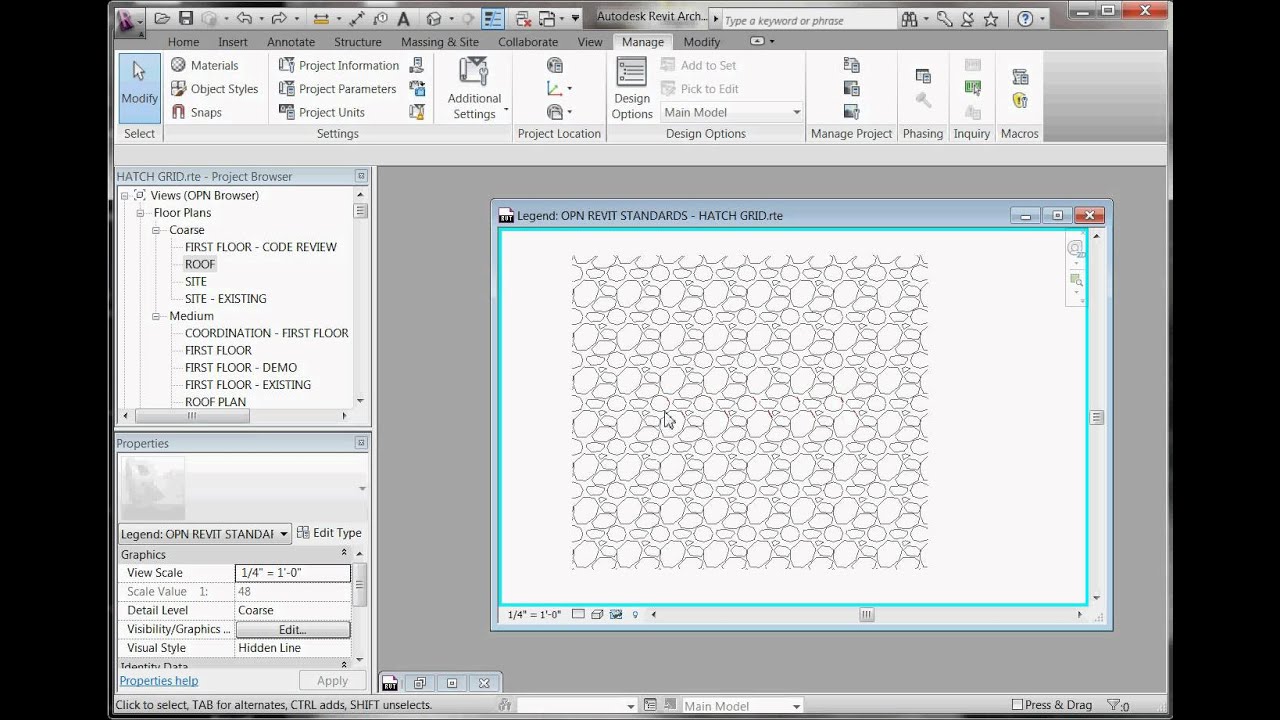 Easy Revit (2011) -XX- Create Custom Hatch Patterns