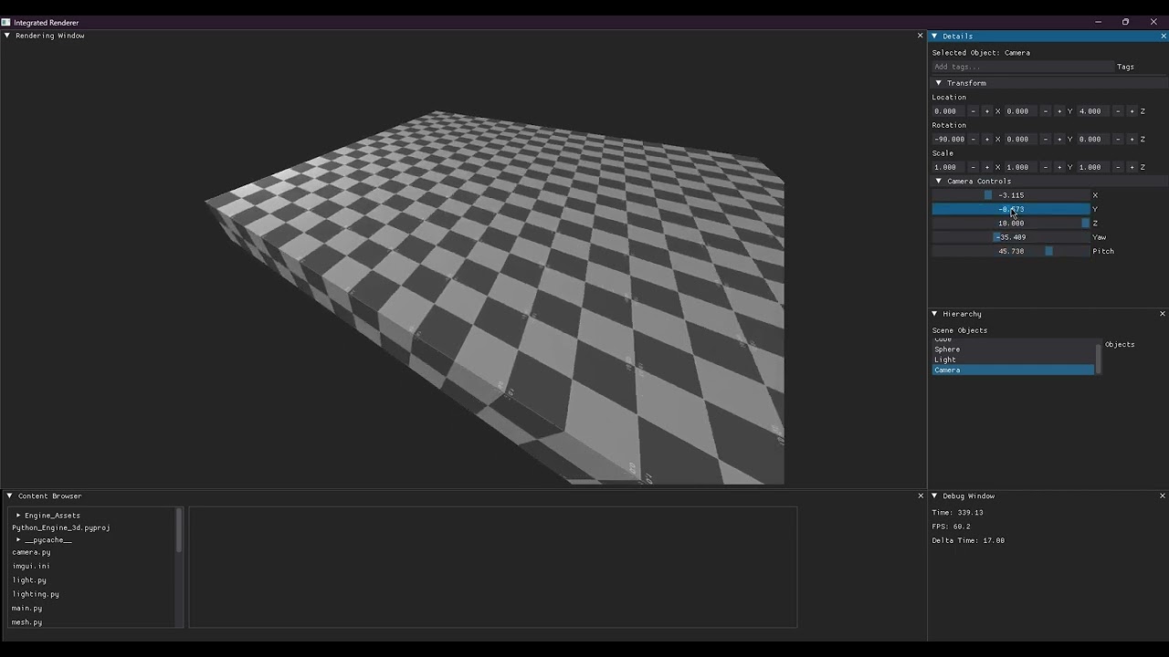 Python 3d game engine WIP