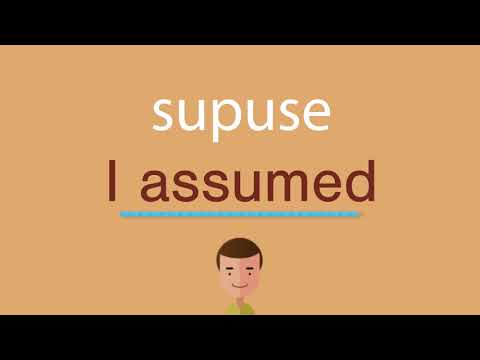 Cómo se dice supuse en inglés