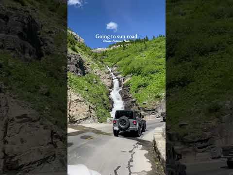 Going to the sun road Glacier National Park 🏔️ #roadtrip #glaciernationalpark #mntana