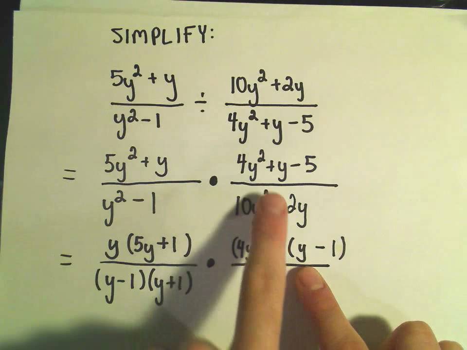 Rational Expressions:  Multiplying and Dividing.  Ex 3