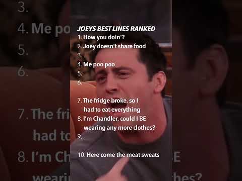Joey has some of the best lines. #Friends