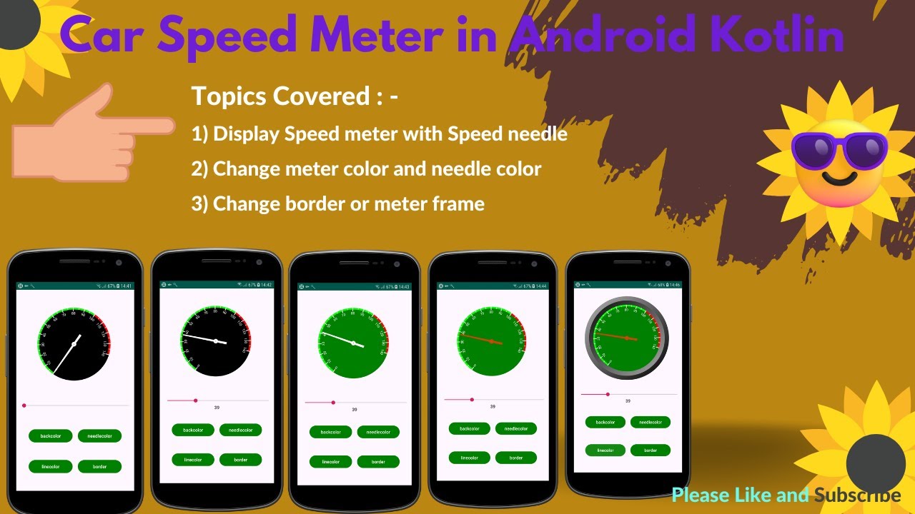 Speedometer demo example, car  speed meter 000002