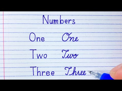 How to write Numbers Name in English cursive writing | Print & Cursive Handwriting Practice