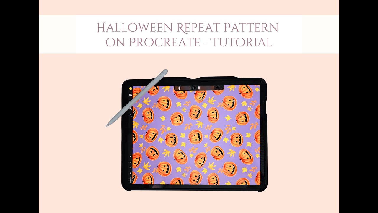 How to Make a Seamless Repeat Pattern in Procreate | Step by Step Tutorial | Halloween Edition
