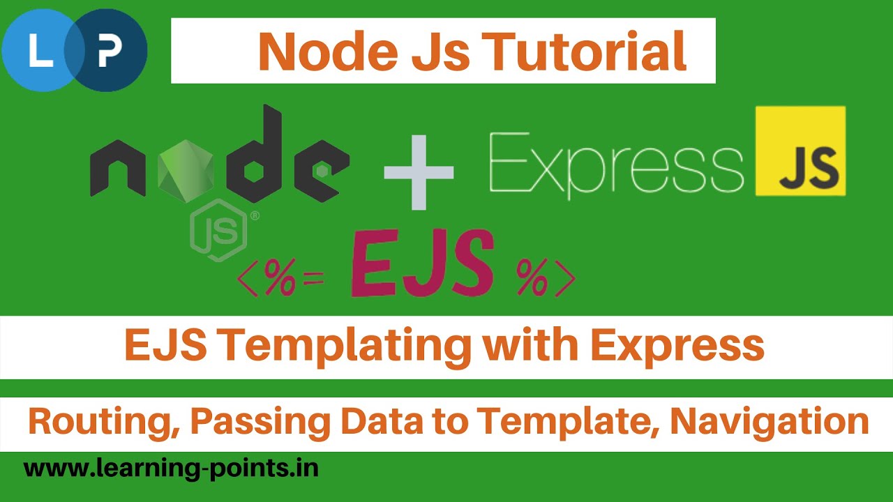 EJS Templating with Express | Routing, Passing Data to Template, Navigation | Node Js Tutorial