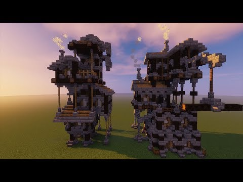 Medieval/Steampunk Crane and Mill House Minecraft Map