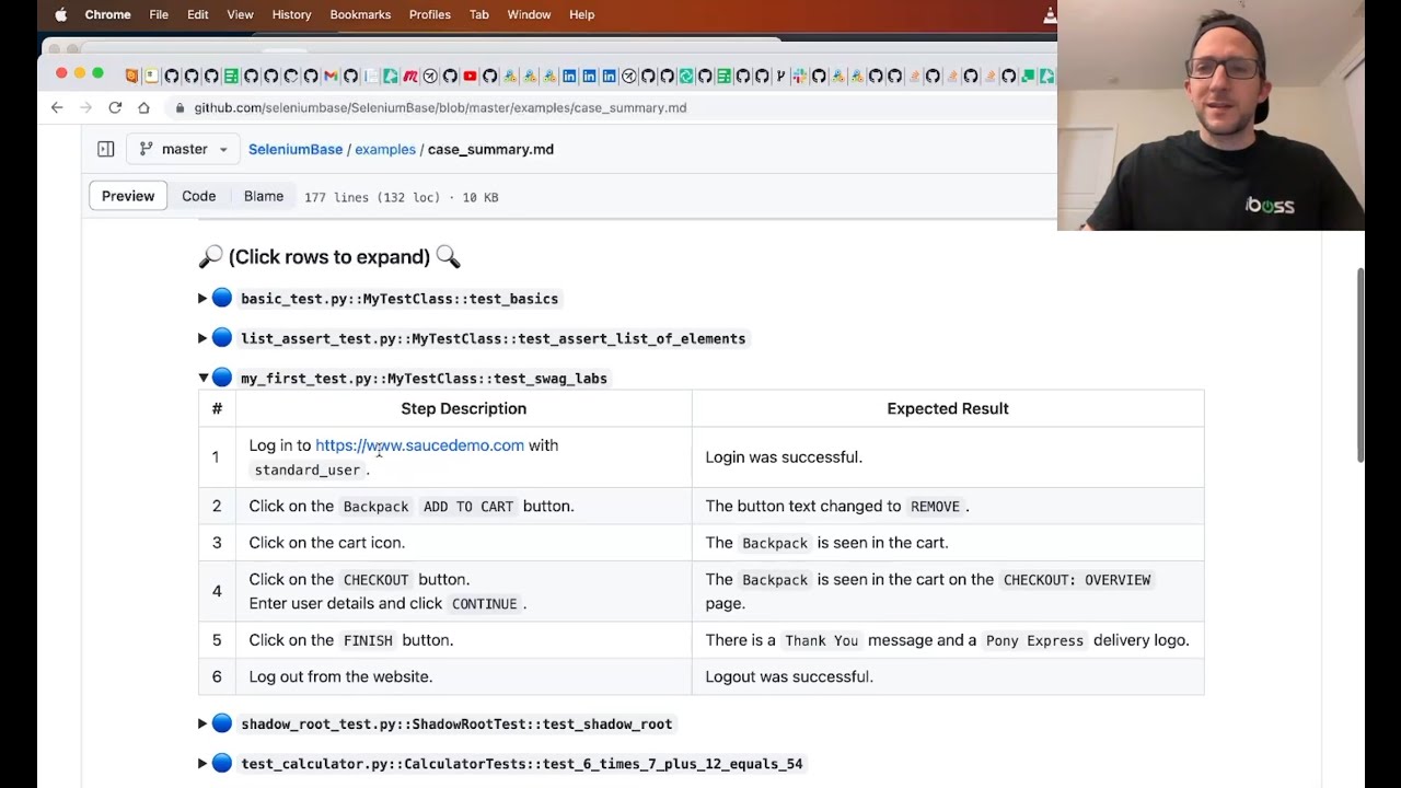 SeleniumBase Case Plans: Test Case Management integrated into GitHub