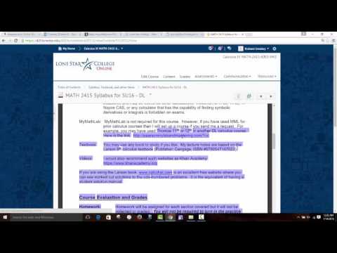 MATH 2415 - Intro Video for Online Course - Summer 16