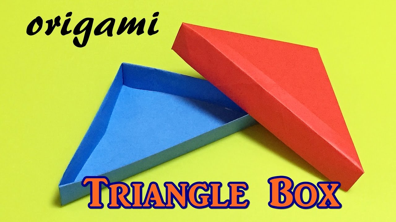 Origami triangle box with lid instructions | DIY paper triangle box tutorial step by step