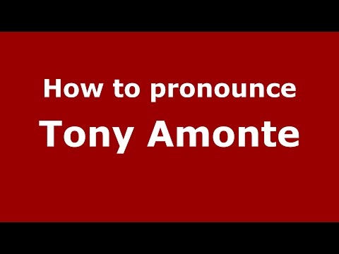 How to pronounce Tony Amonte (American English/US) - PronounceNames.com
