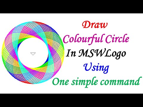 How to Create Multi-Color Ellipse in MSWLogo | Learn to draw A colorful circle using a simple ...