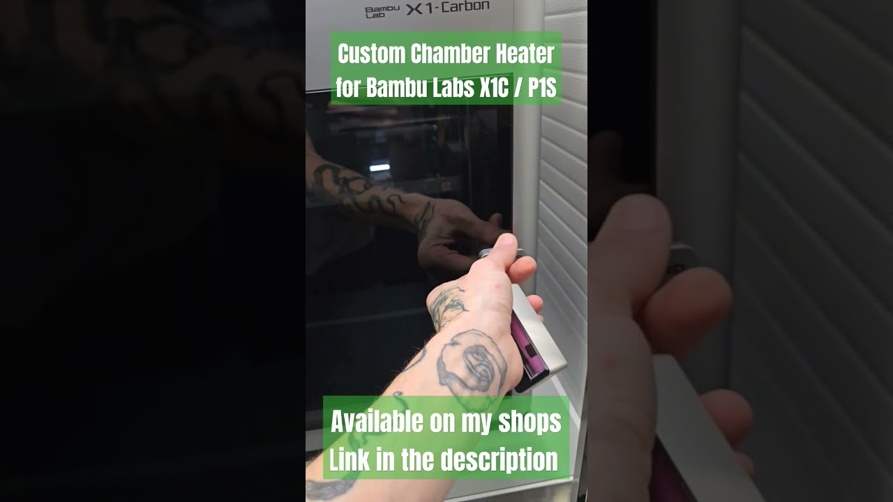 Custom chamber heater kit for Bambu Labs - totally plug and play. Links on my channel page!