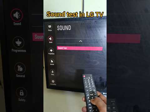how to do a sound test in LG TV #tv #sound #shorts