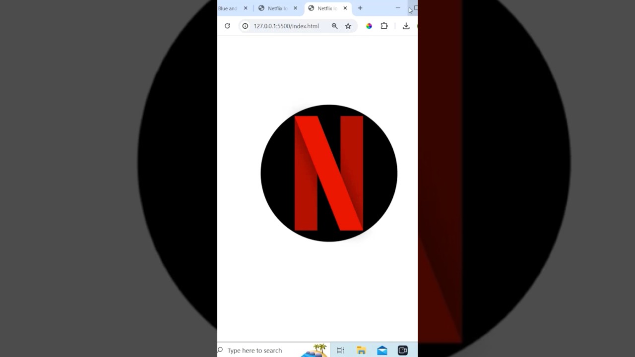 Netflix Logo Using HTML and CSS #shorts