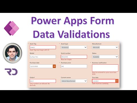 Power Apps form data validation tutorial