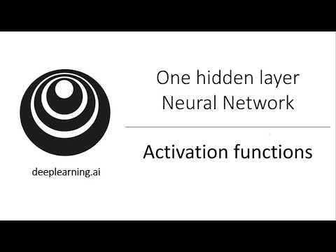 Activation Functions (C1W3L06)