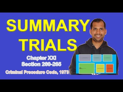 Summary Trials | Section 260 - 265 | CrPC