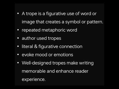 what is it like to be a trope in literature from 21st century literature in tamil