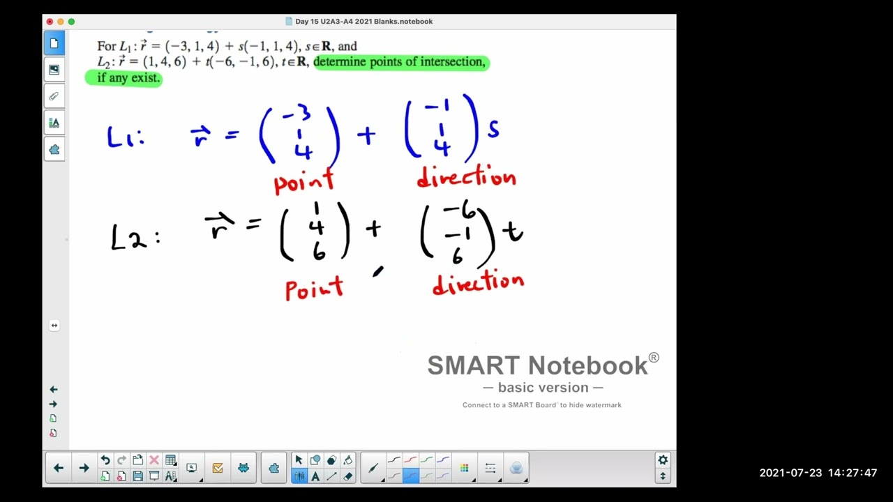 Intersection of Lines in 3D