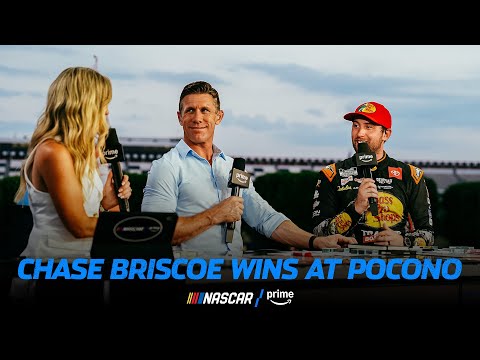 Chase Briscoe Joins the Post-Race Show After First Career Win at Pocono | NASCAR on Prime