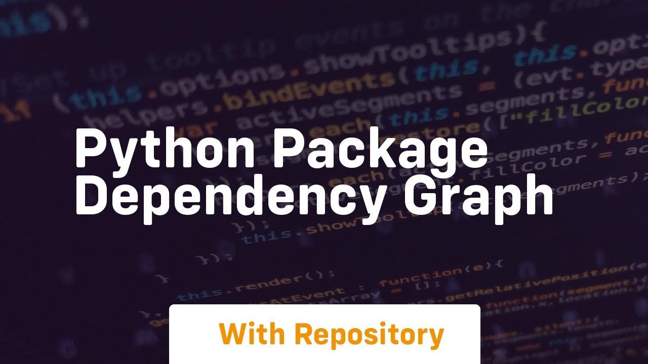 python package dependency graph