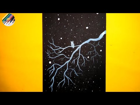 Black and White Tree Drawing Easy | How to Draw Tree Easy