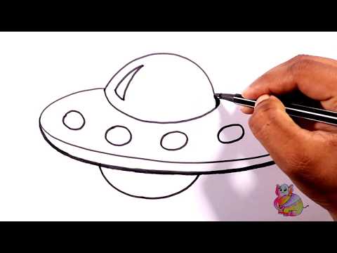 Art154 | How to draw a spaceship - Step by Step for Beginners | How to draw spaceship easy | Drawing