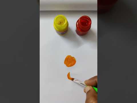 Mix it up Yellow and Red.What colour it makes #tricks #tips #satisfying #creative #easy #shorts