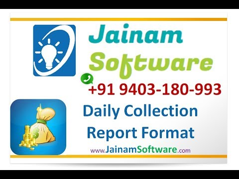 Daily Cash Collection Report | Simple and Easy Customized Formats | Jainam Software