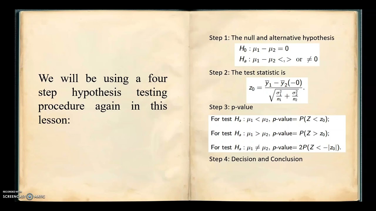 Engineering Data Analysis: Chapter 9 - Statistical Inference Of Two Sample