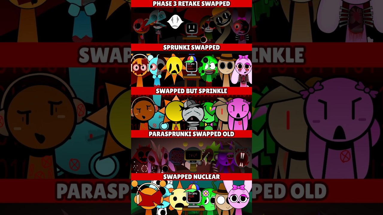 Incredibox Sprunki Phase 3 Retake VS Sprunki VS Sprinkle VS Parasprunki Old VS Nuclear *MIX VERSION*