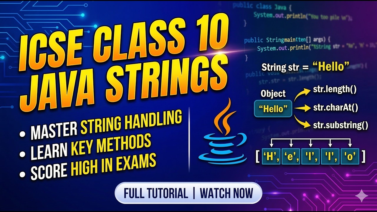 Master String Handling in Java | ICSE Class 10 Computer Applications 💻
