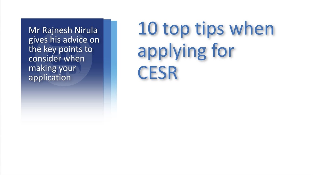 10 top tips when applying for CESR