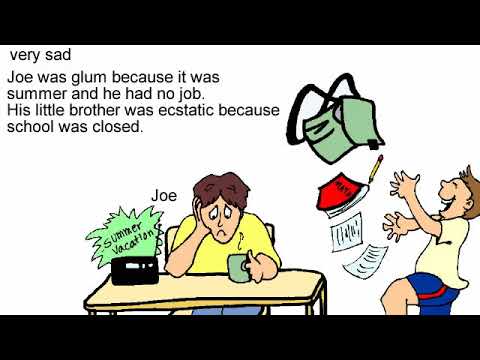 glum meaning | Vocabulary for Kids | Children's Dictionary | Learn English Vocabulary