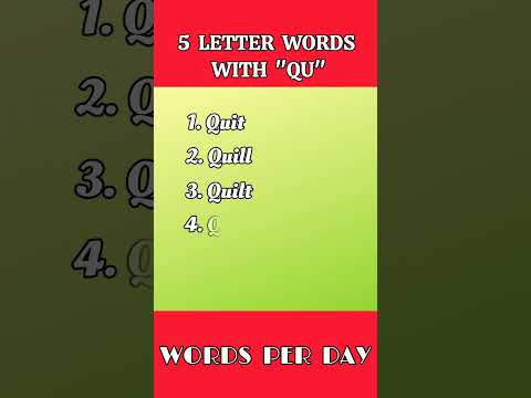 5 letter words starting with "QU" #englishlearners #englishlearning #youtubeshorts