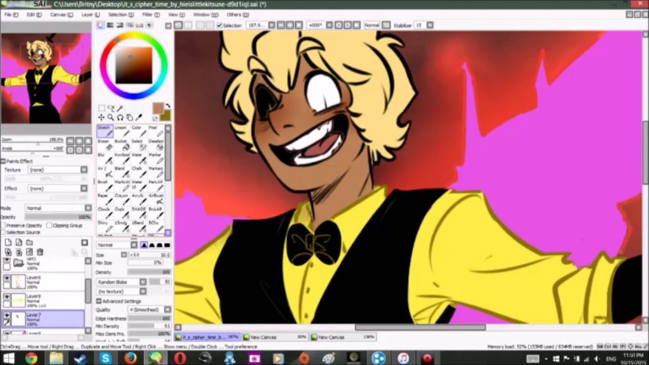 Human Bill Cipher [Collab Speedpaint]