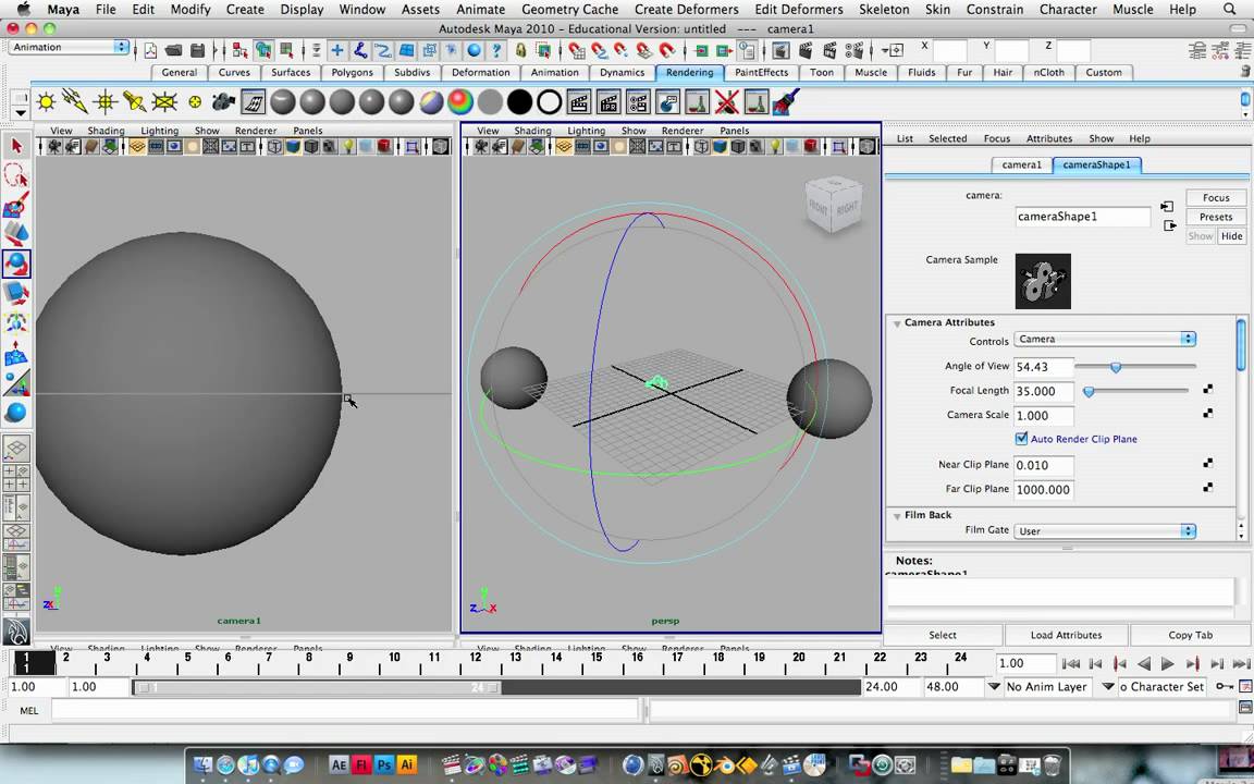 Autodesk Maya Tutorial : Animating Cameras Using the Viewport