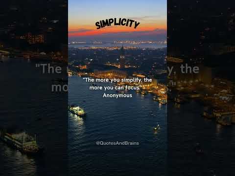 β¨ Simplicity is the Key to Focus! #QuotesAndBrains #Simplicity #Focus #Minimalism #LifeHacks