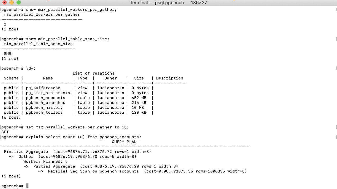 PostgreSQL Parallel Queries 12/12