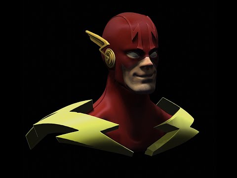 OBJ file Flash dc comics bust 👤・3D printing model to download・Cults