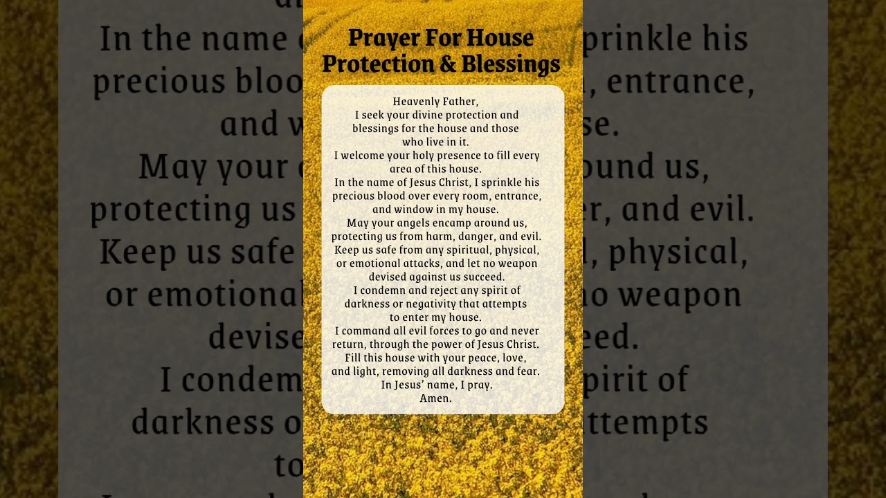House Protection And Blessings Prayer | Prayer For Blessing House