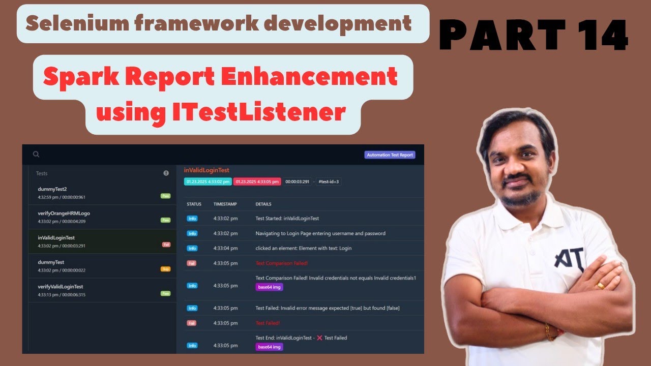 Part 14: Enhance the framework using ITestListener interface | TestNG listener in selenium