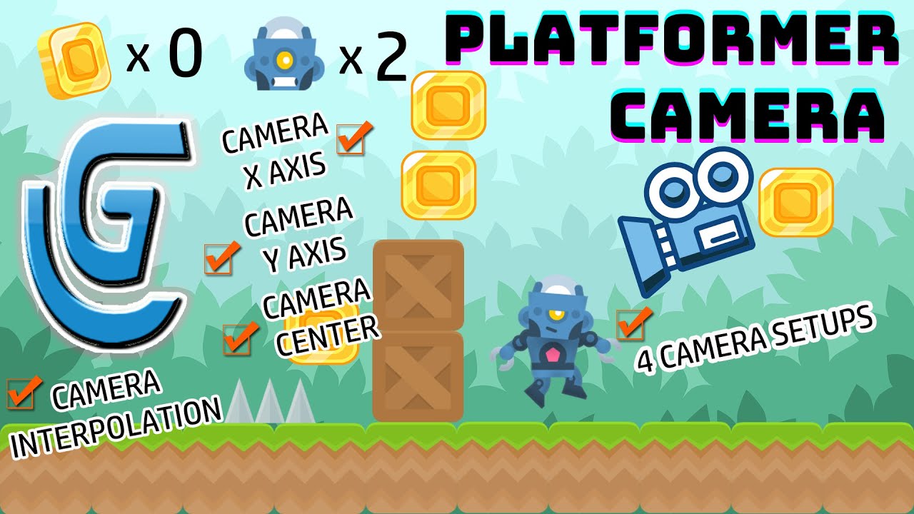 How to create a player camera in GDevelop 5 platformer tutorial
