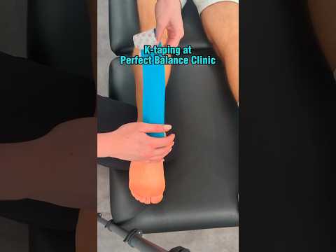 K-taping at Perfect Balance Clinic. Keep watching for the benefits! #kinesiologytape #physiotherapy