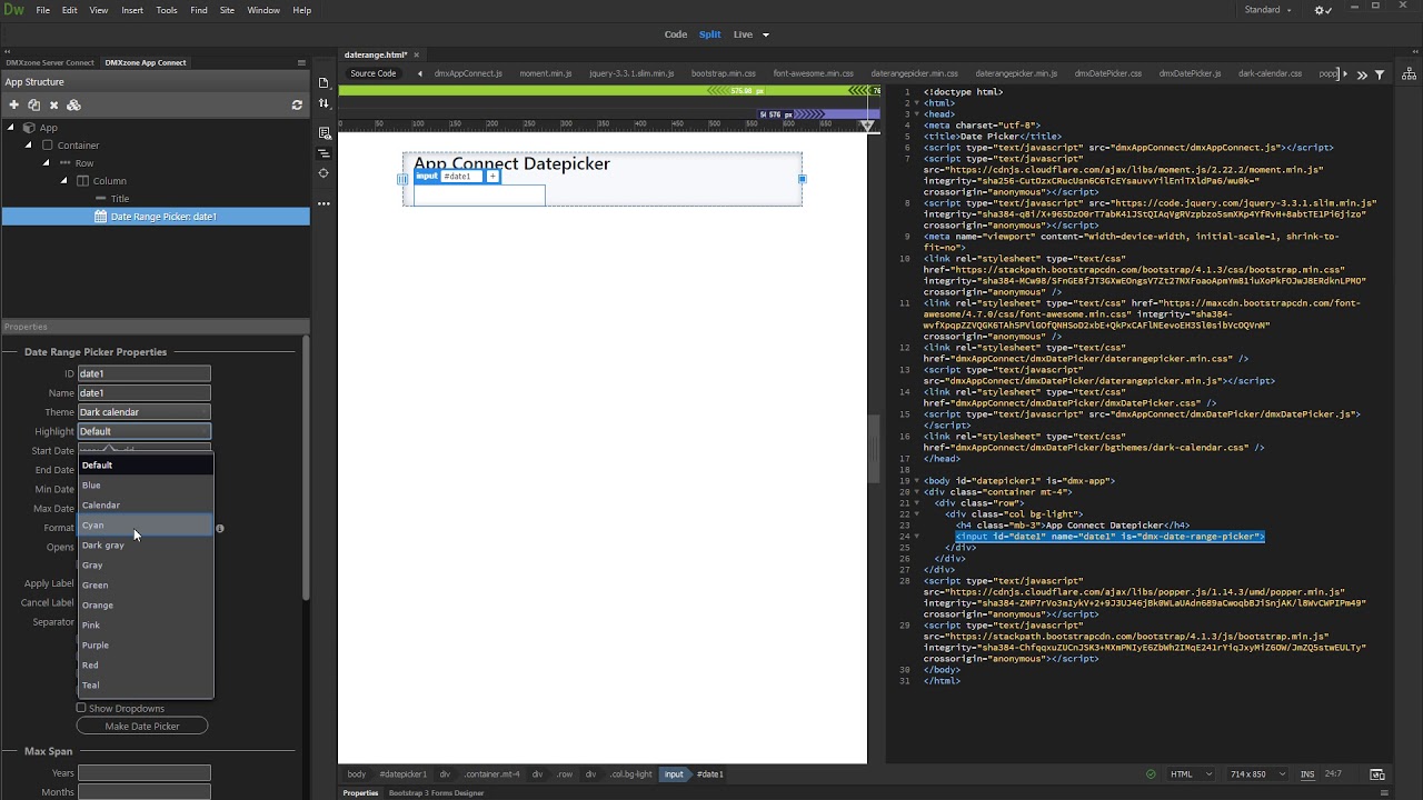 Add Date Range Picker on Your Page